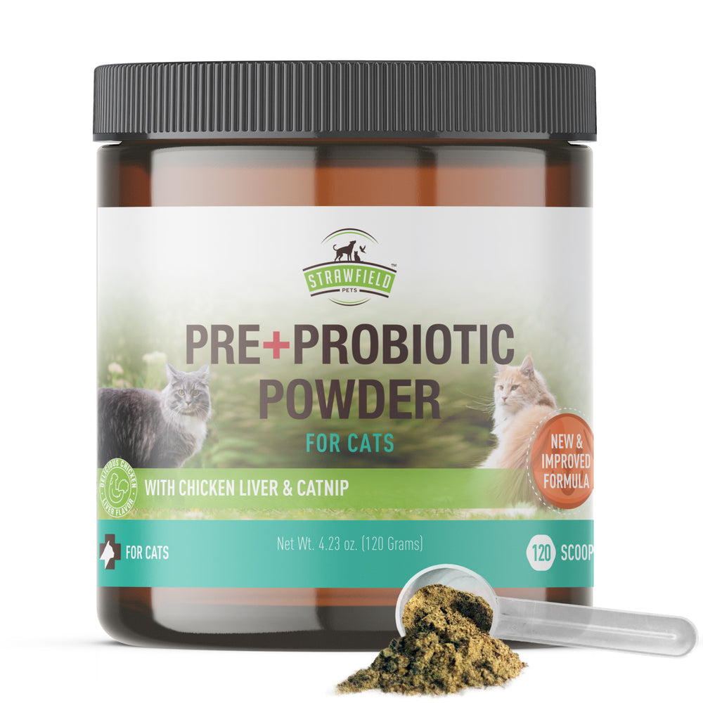 Pre + Probiotic Powder for Cats - 120 Scoops - Strawfield Pets